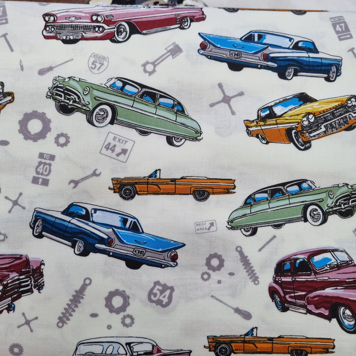 Classics Cars - Linen – Aroha Quilts