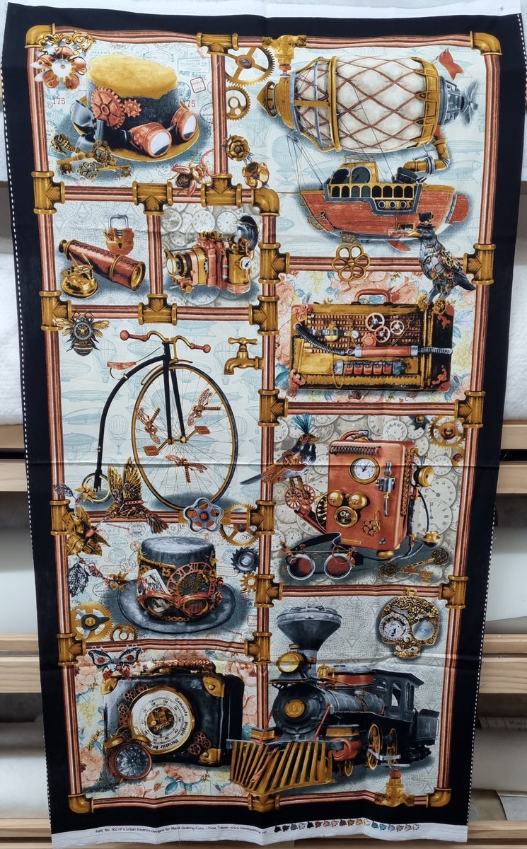 Time Travel - Steampunk - Panel – Aroha Quilts