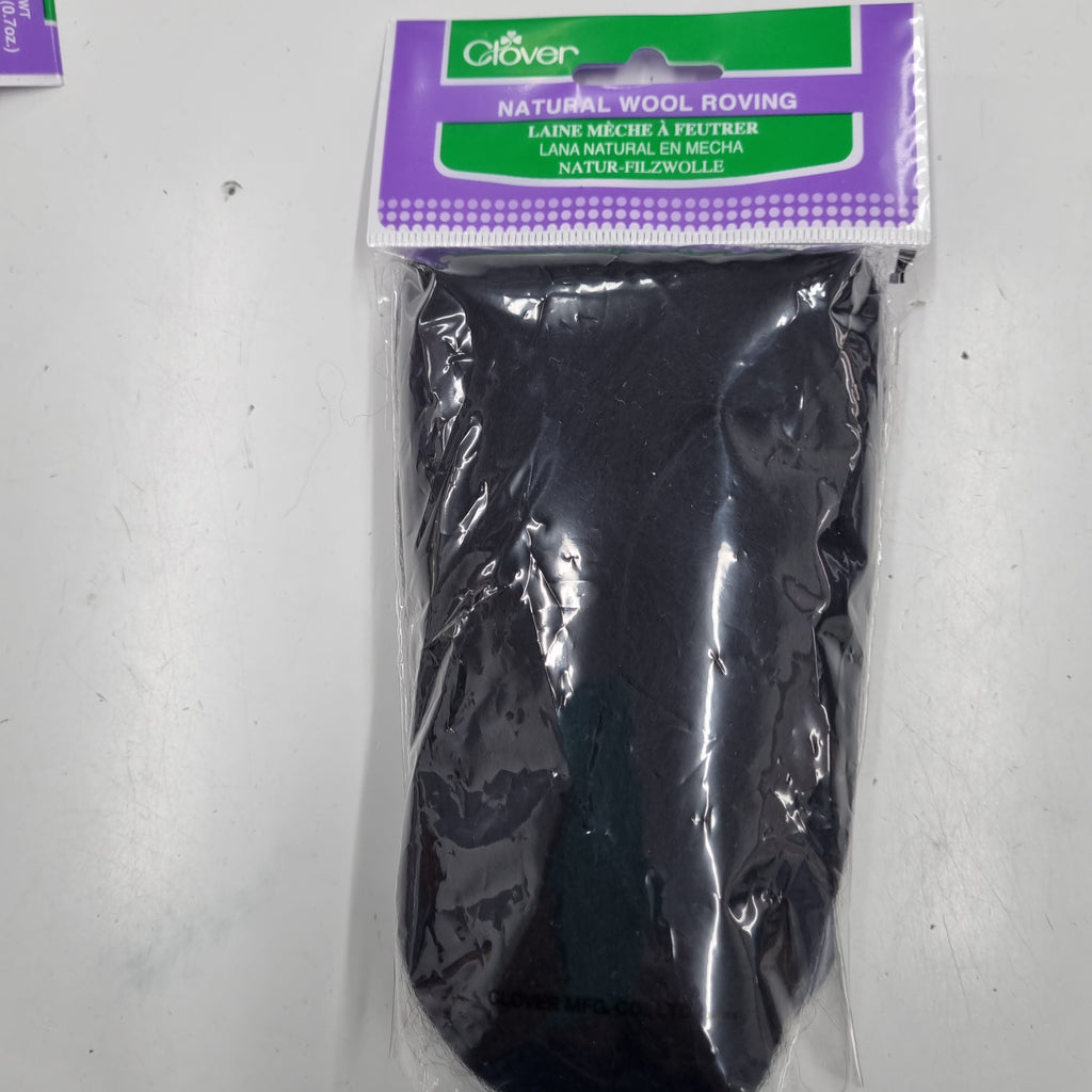 Natural Wool Roving - Black – Aroha Quilts