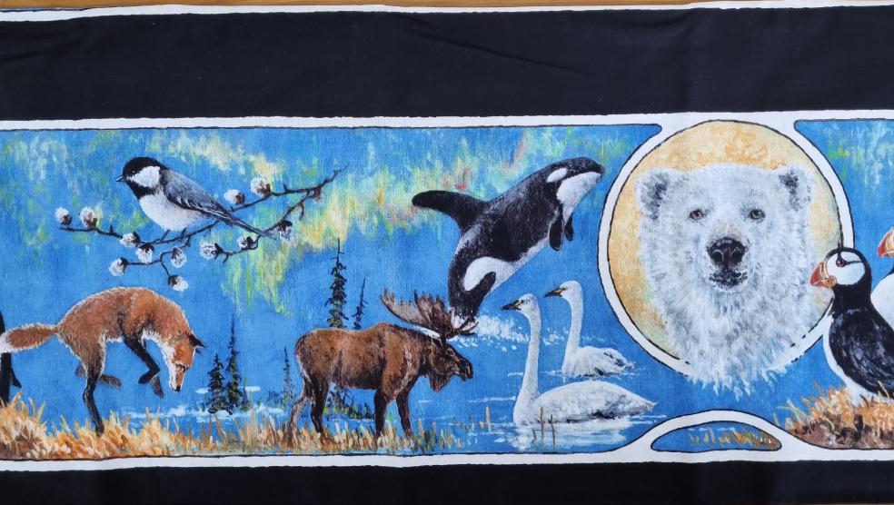 Wild Life Nouveau border – Aroha Quilts